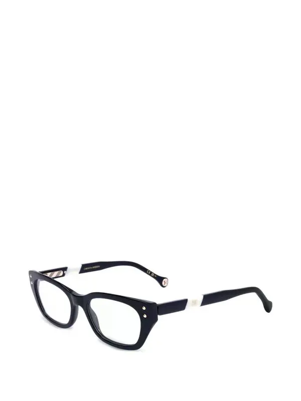 Carolina Herrera Logo Plaque Cat-eye Glasses - Black