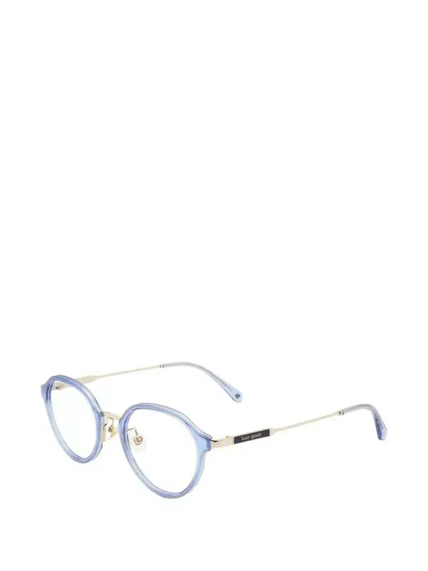 Kate Spade New York Glitter-effect Round-frame Glasses - Blue