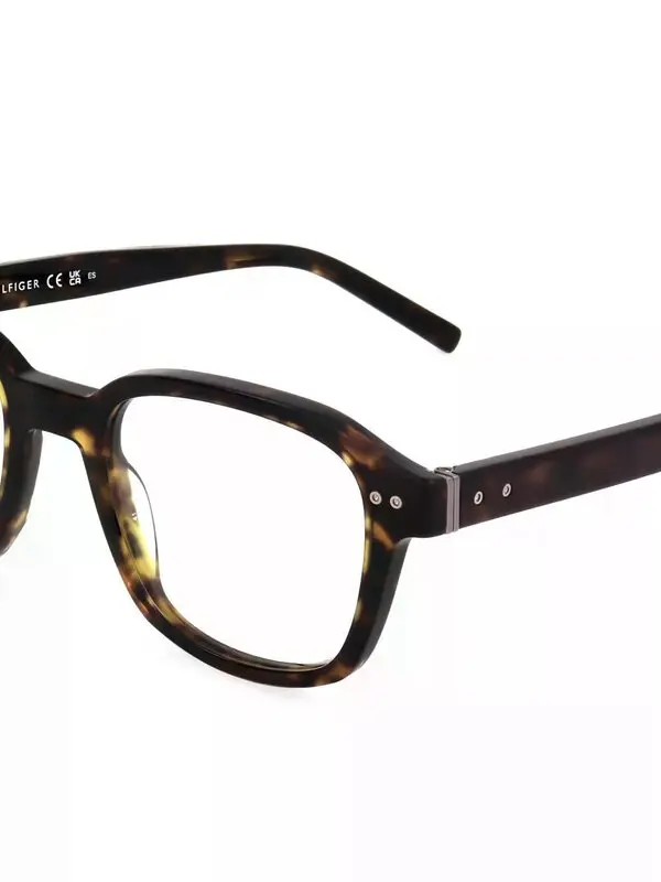 Tommy Hilfiger Tortoiseshell-effect Square-frame Eyeglasses - Brown