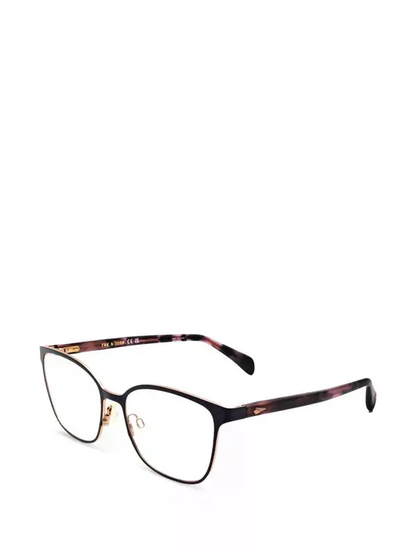 Rag & Bone Geometric Frame Eyeglasses - Black