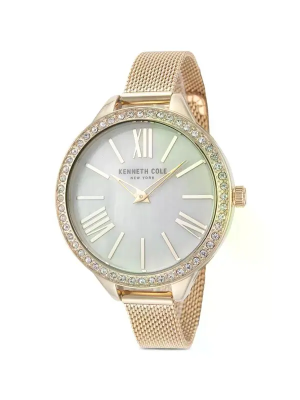 KENNETH COLE Crystal-embellished 40mm Watch