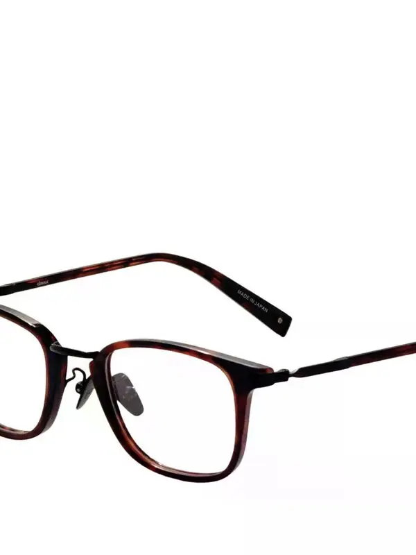 John Varvatos Tortoiseshell-effect Square-frame Glasses