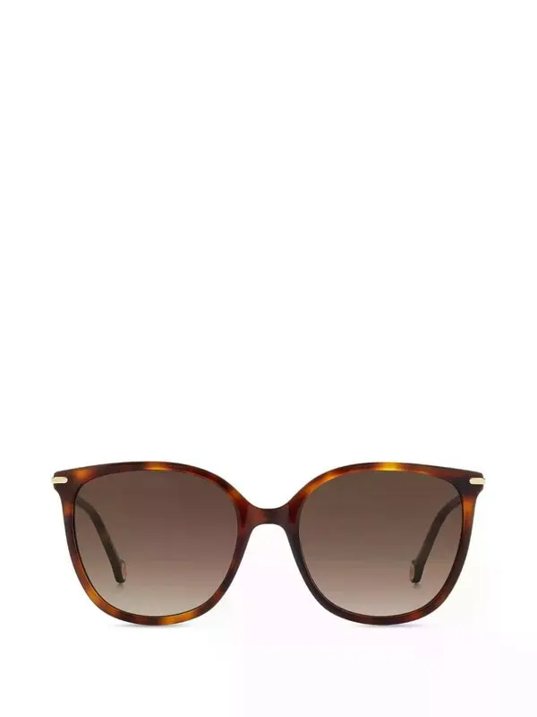 Carolina Herrera Tortoiseshell-effect Cat-eye Sunglasses
