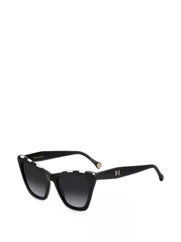 Carolina Herrera Striped Cat-eye Sunglasses - Black