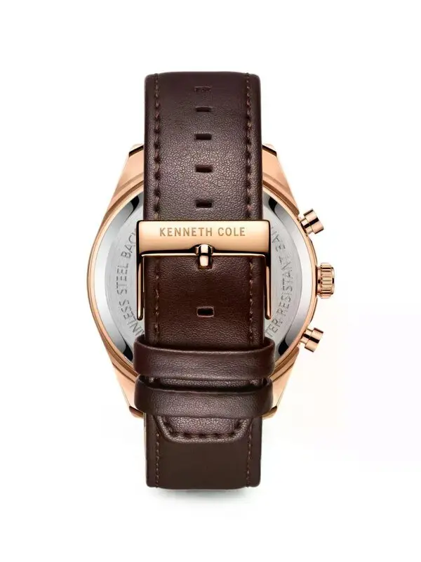 KENNETH COLE Leather 48mm Watch