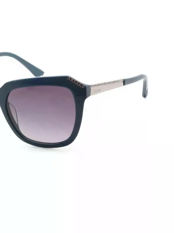 SWAROVSKI Crystal Embellished Geometric Frame Sunglasses