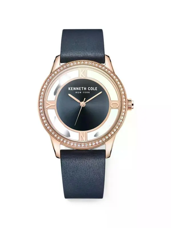 KENNETH COLE Crystal-embellished 36mm Watch