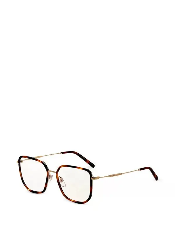 Marc Jacobs Tortoiseshell Effect Square Frame Eyeglasses - Brown