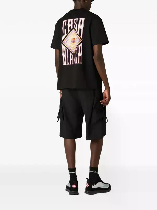 Casablanca Hermons Mirage-print T-shirt - Black
