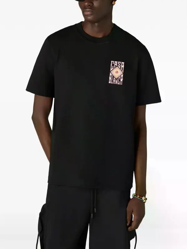 Casablanca Hermons Mirage-print T-shirt - Black