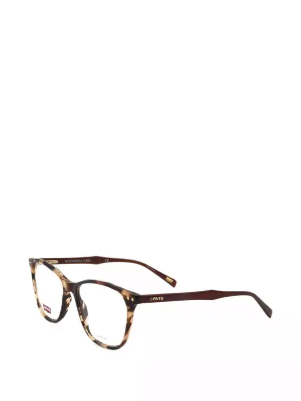 LEVI'S Tortoiseshell-effect Square-frame Glasses