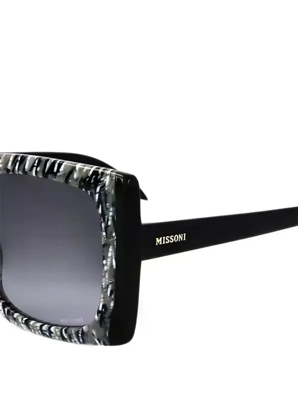 Missoni Black Patterned Square Frame Sunglasses