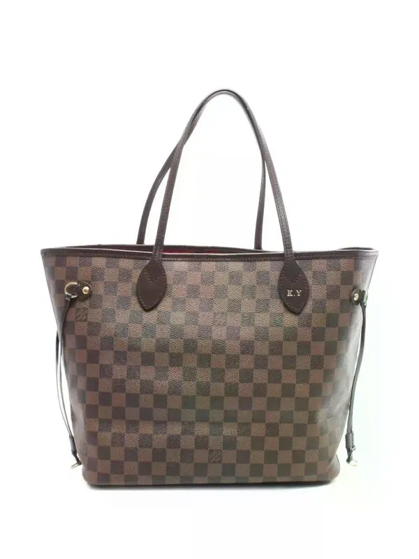 LOUIS VUITTON 2016 Damier Ebene Neverfull Mm Tote Bag