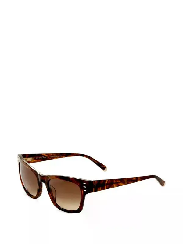 TURA Ramona Rectangle-frame Sunglasses With Tortoiseshell Effect - Brown