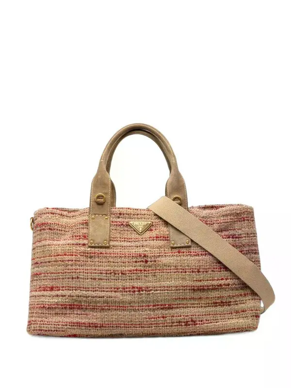 Prada Tweed Satchel Bag - Multicolour