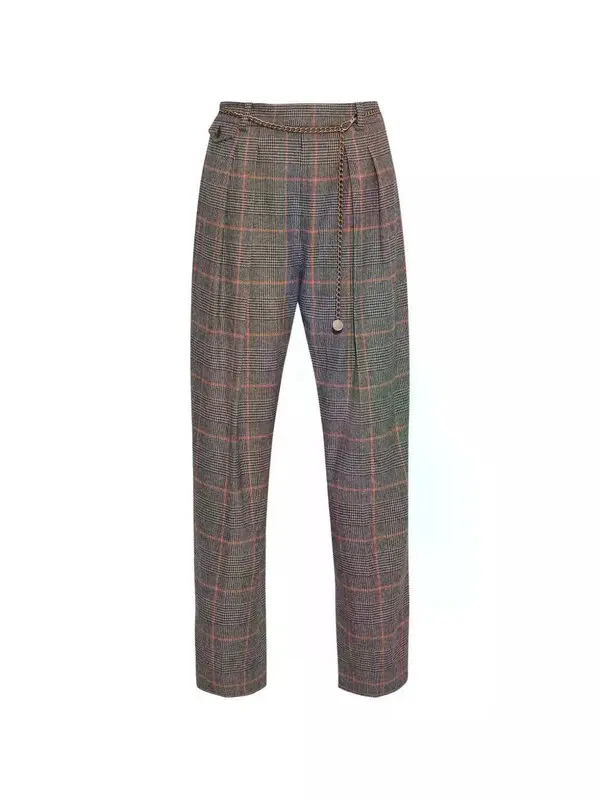 Cara Cara Emerson Plaid Chain-link Trousers