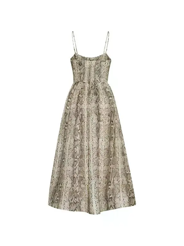 Cara Cara Alba Snake-print Midi Dress