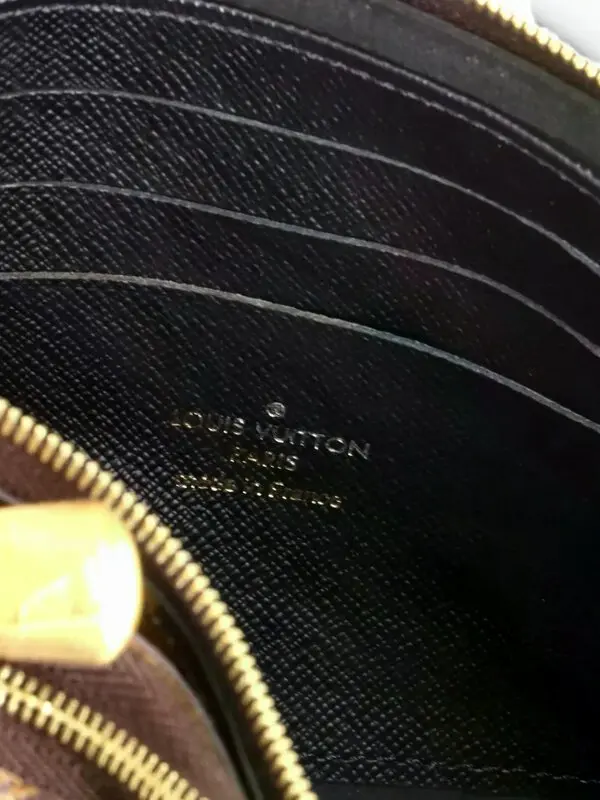 LOUIS VUITTON Double Zip Pochette Reverse Monogram Giant Clutch Bag - Brown