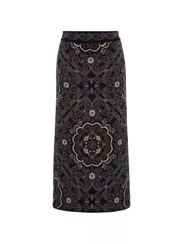 Cara Cara Clara Bandana-jacquard Maxi Skirt - Blue