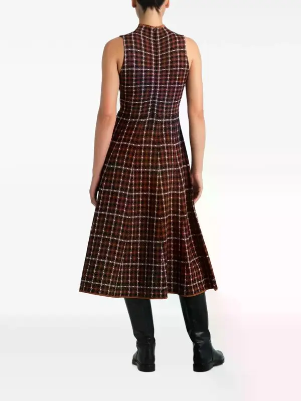 Cara Cara Brice Check-print Belted Midi Dress