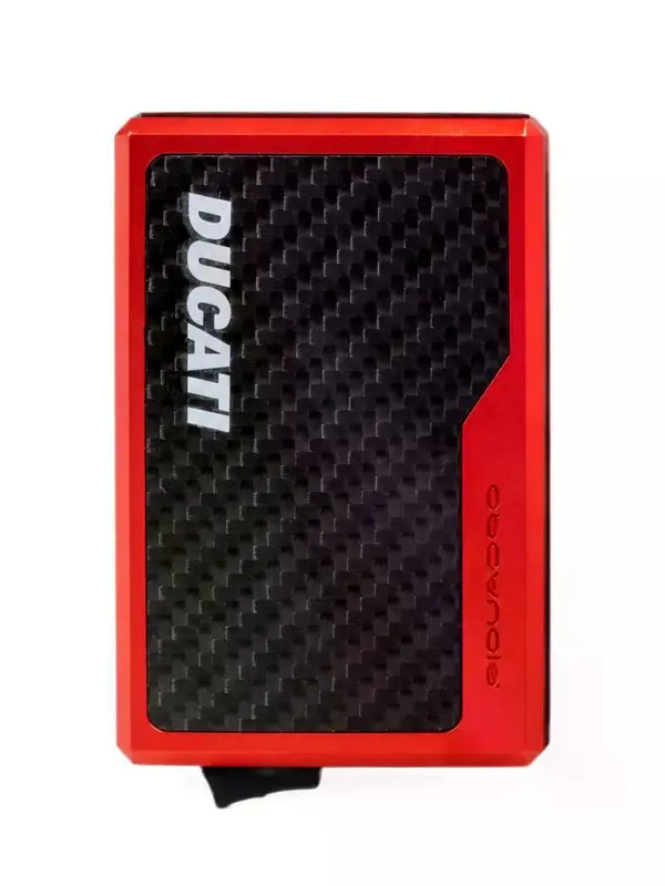 PIQUADRO X Ducati Logo-print Cardholder - Red