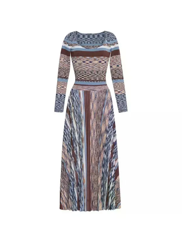Cara Cara Marlow Space-dye Pleated Midi Dress