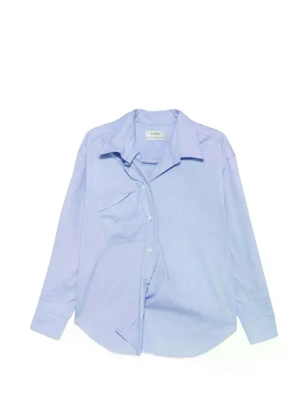SYSTEM Asymmetric-front Chest-pocket Shirt