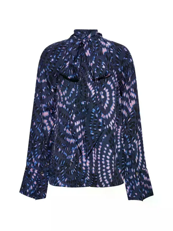 Cara Cara Sundance Pussy-bow Printed Blouse