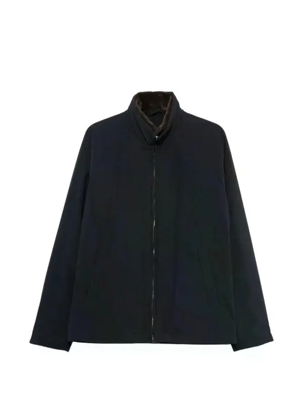 Herno Shearling Collar Raglan Sleeve Jacket