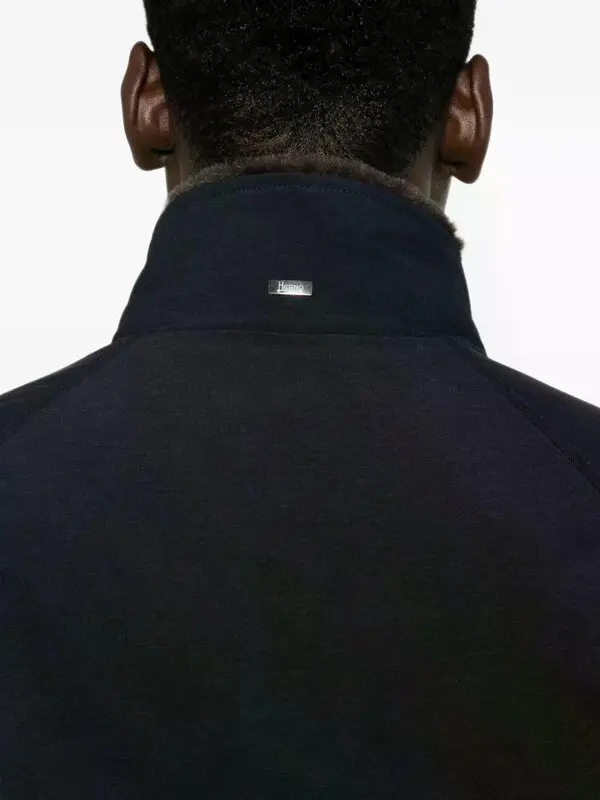 Herno Shearling Collar Raglan Sleeve Jacket