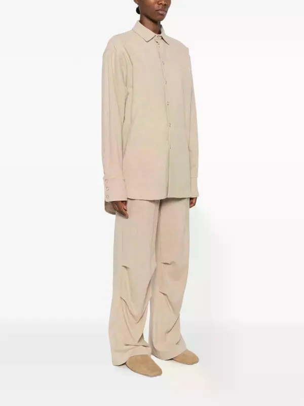 LE SULLY STUDIO Beige Oversized Shirt With Buttoned Cuffs