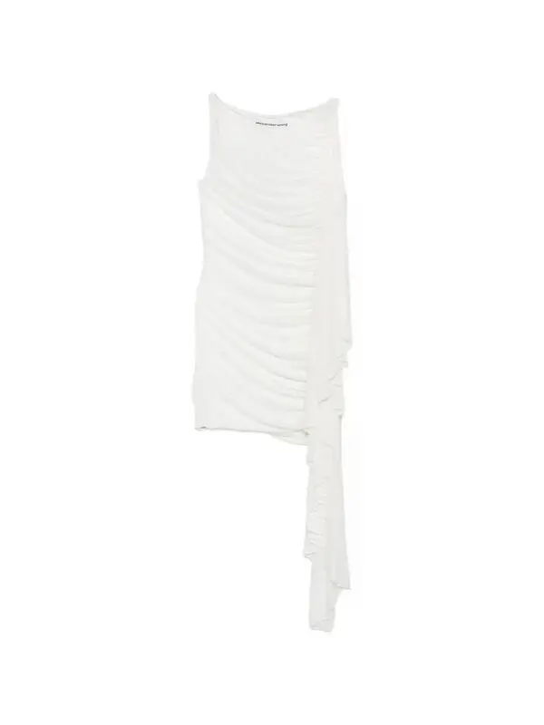 Alexander Wang Ruched Draped-detail Mini Dress - White