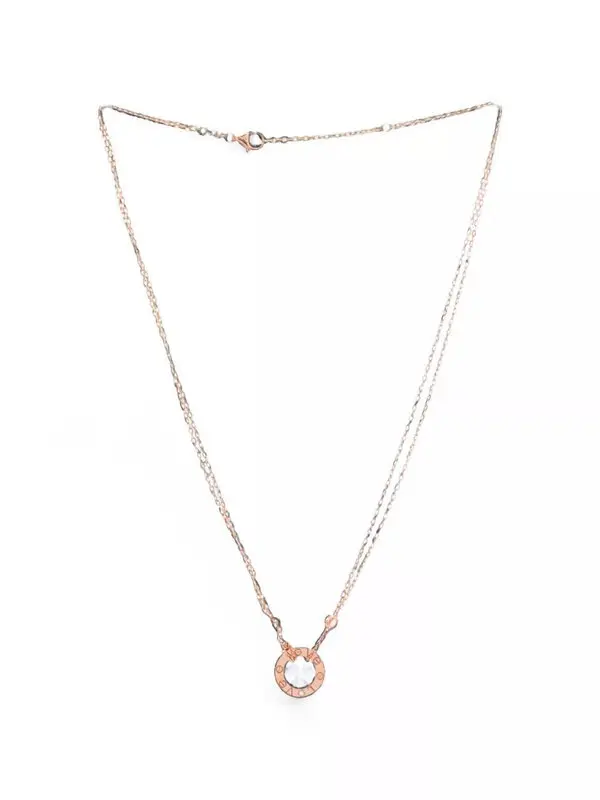 Cartier 2 Diamonds Love Pendant 18k Rose Gold And Diamonds Necklace - Pink