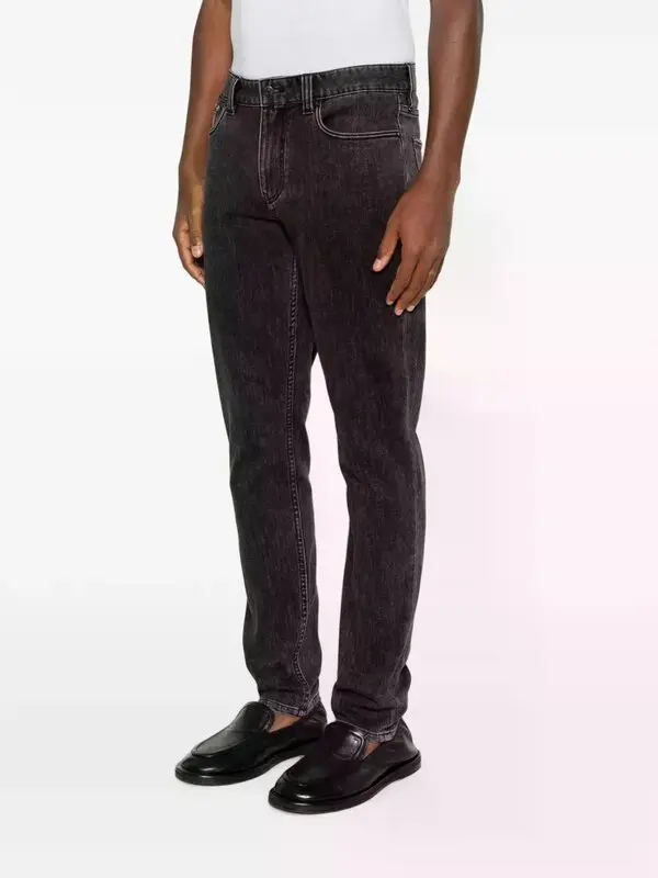 Emporio Armani Logo-plaque Straight-leg Jeans