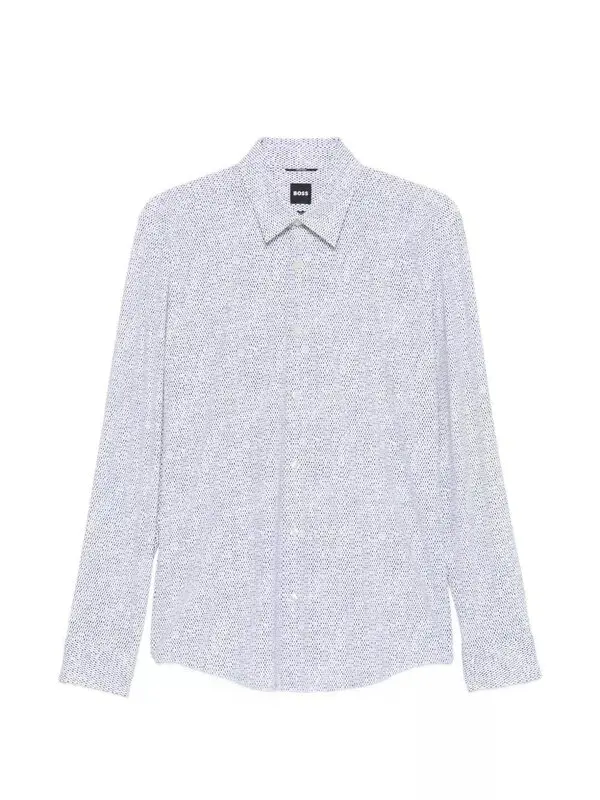 BOSS Micro-patterned Long-sleeve Shirt