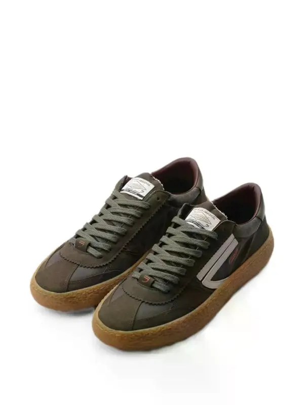 PURAAI Waxed Nylon Lace-up Sneakers