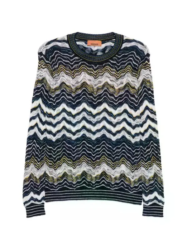 Missoni Zigzag-knit Crew Neck Sweater