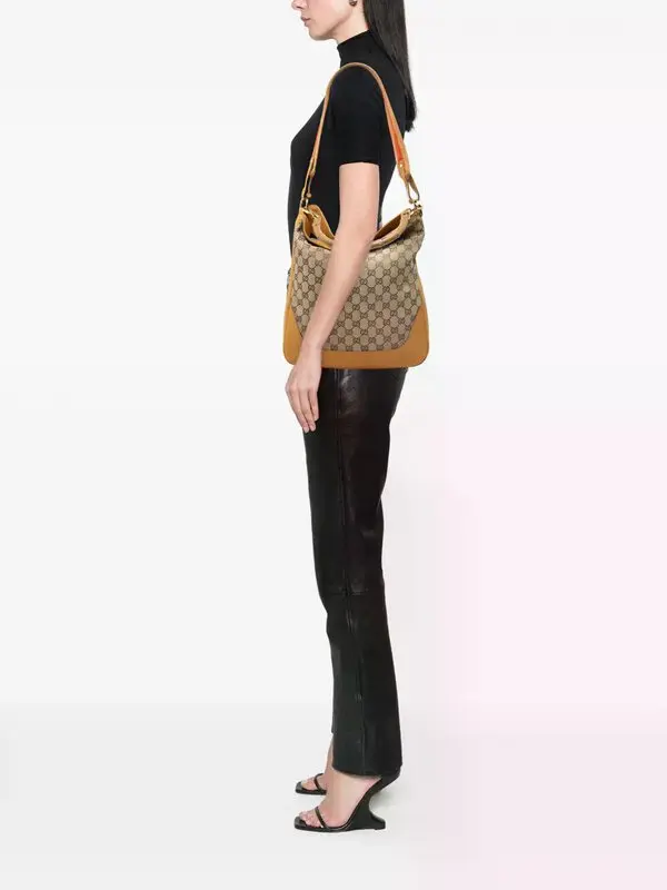 Gucci 2000-2015 Gg Canvas Bamboo Web Satchel - Neutrals