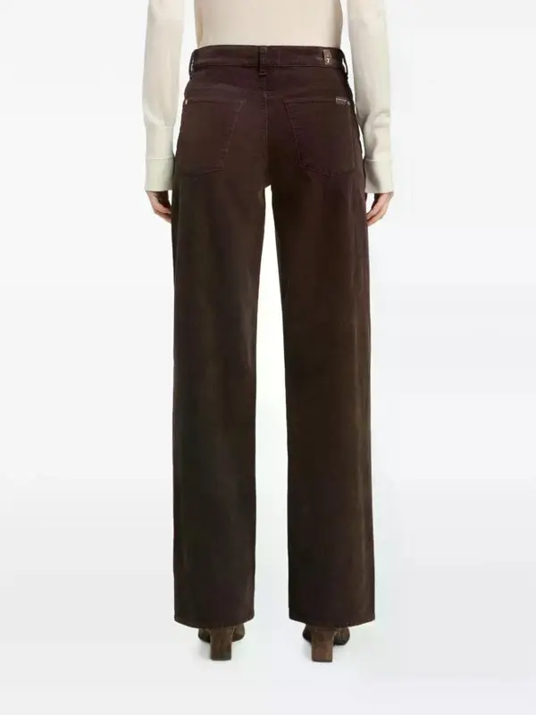 7 For All Mankind Corduroy Straight-leg Trousers - Brown