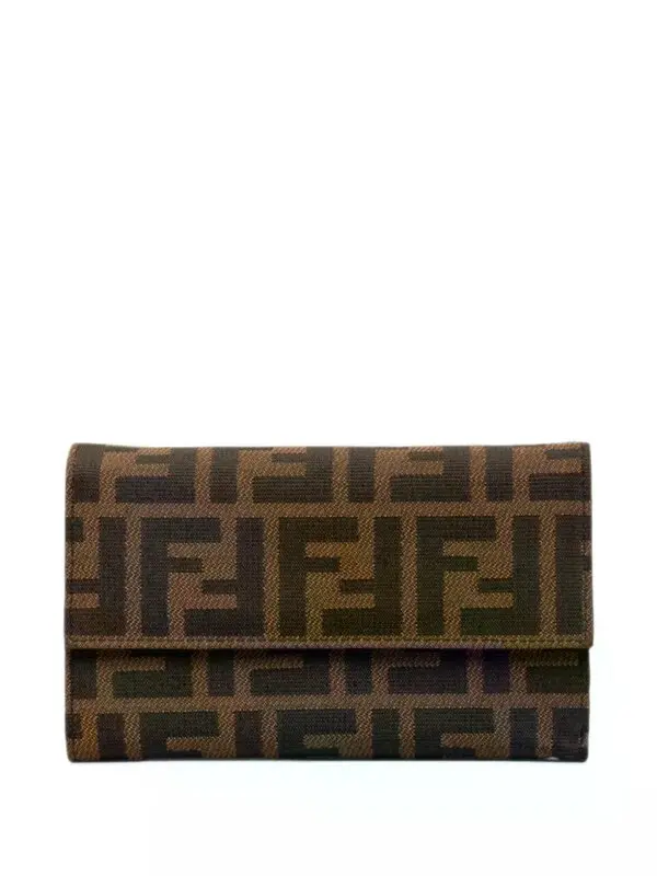 Fendi 20th Century Zucca Canvas Wallet Long Wallets