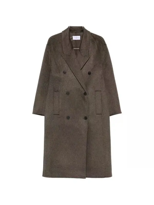 THE DYNAMIS STUDIO Double-breasted Peak-lapel Coat