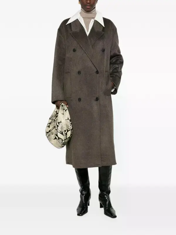 THE DYNAMIS STUDIO Double-breasted Peak-lapel Coat