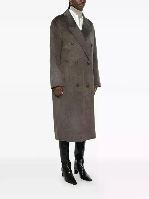 THE DYNAMIS STUDIO Double-breasted Peak-lapel Coat