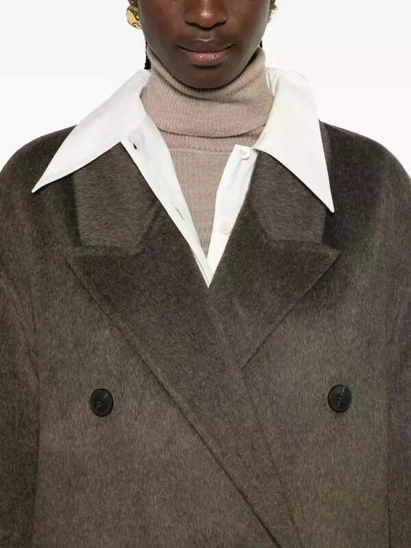 THE DYNAMIS STUDIO Double-breasted Peak-lapel Coat