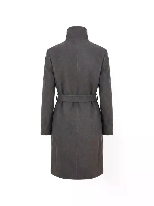 Pinko Wool-blend High Neck Belted Coat - Grey
