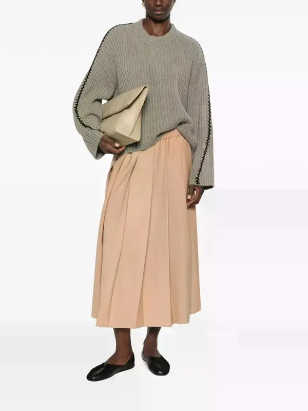 KUJTEN Ribbed Whipstitch-trim Sweater