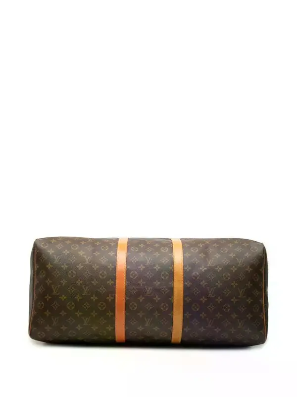 LOUIS VUITTON Monogram Keepall 60 Travel Bag - Brown