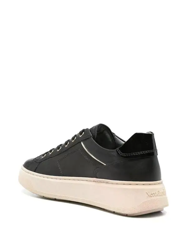 NEROGIARDINI Leather Logo Charm Sneakers
