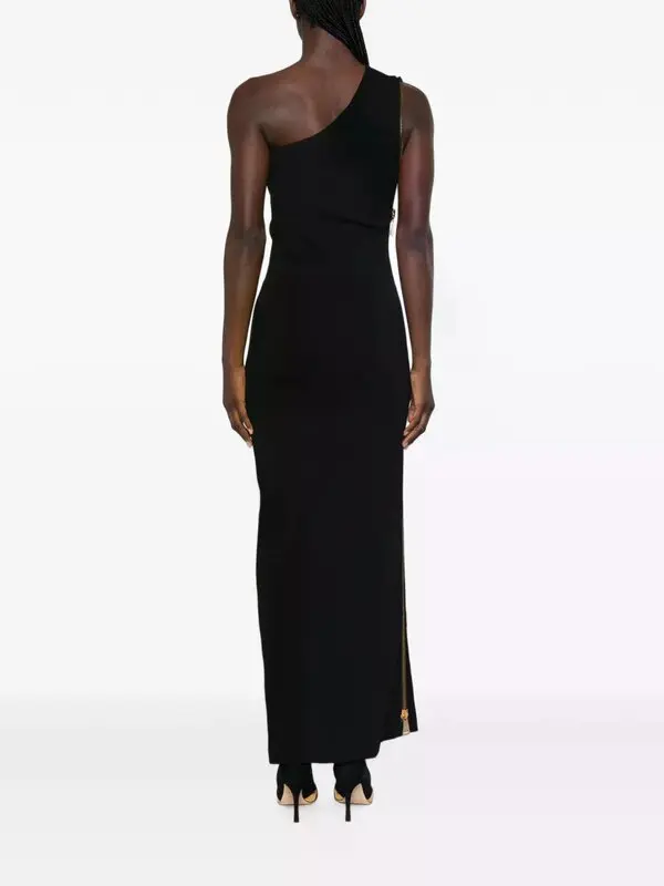 Elisabetta Franchi One-shoulder Maxi Dress With Zip Detail