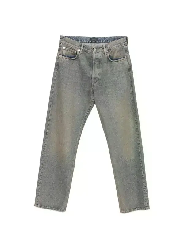 HAIKURE Logo Patch Faded Effect Jeans - Blue